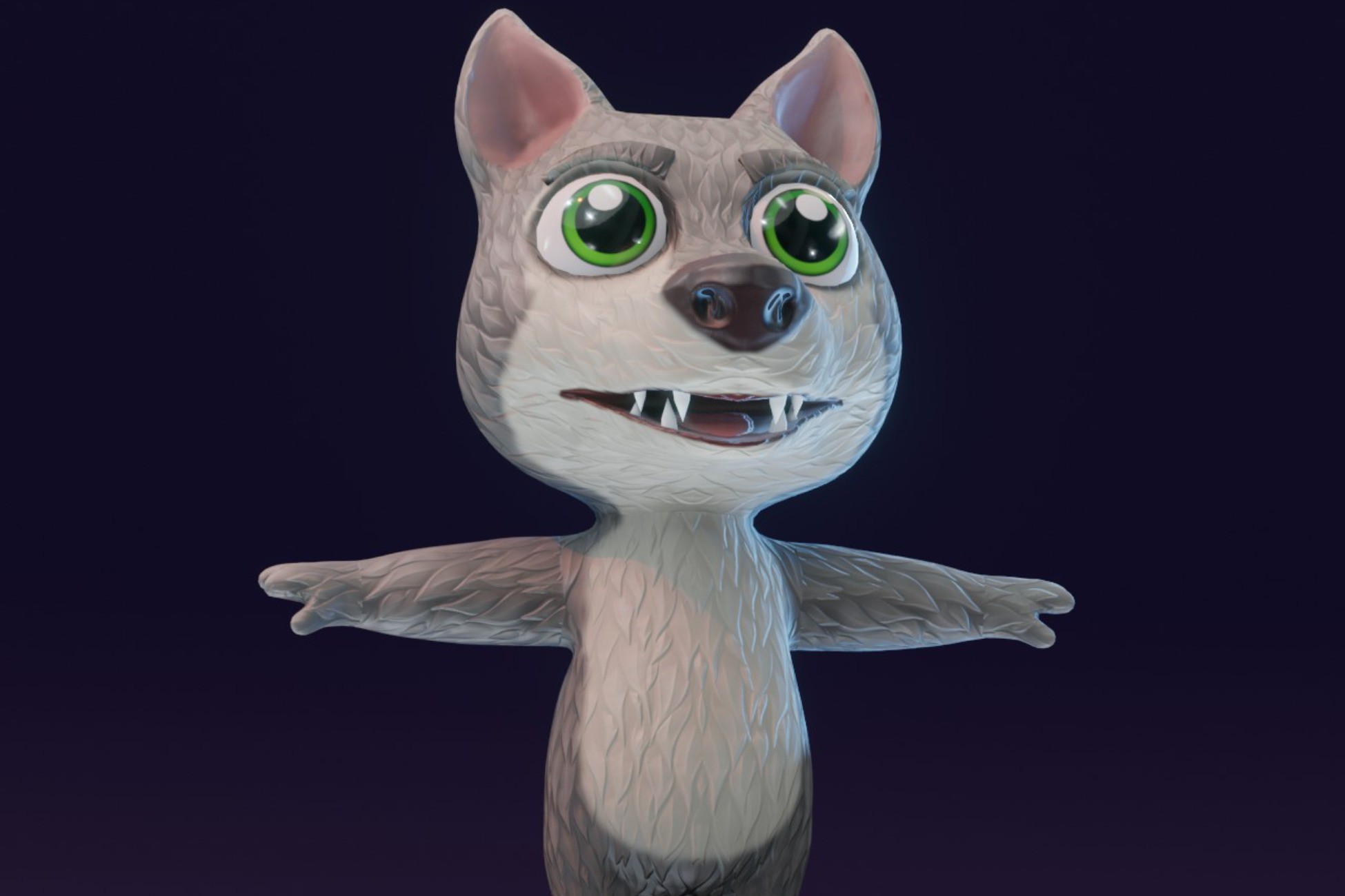 Cartoon Wolf Rigged 3D Model | Characters | Unity Asset Store