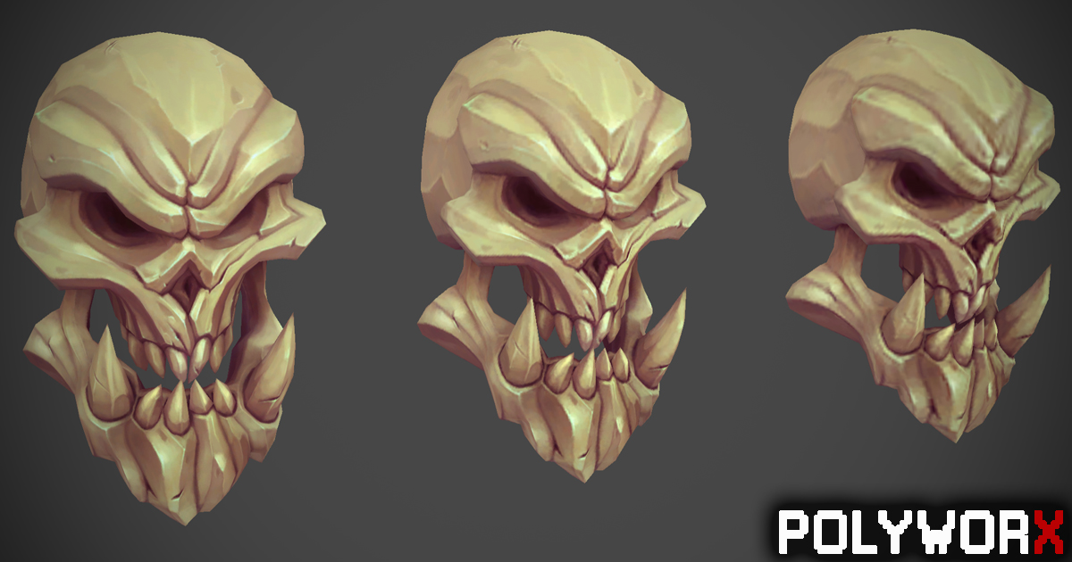 Hand Painted Demon Skull | Characters | Unity Asset Store
