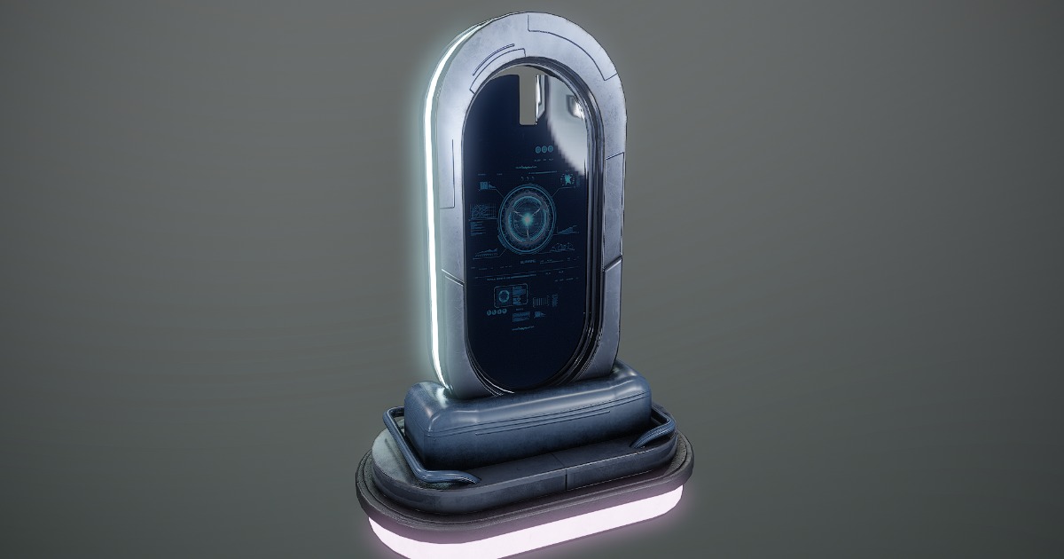 Futuristic Touchscreen Terminal – Sci-Fi Interface Device | 3D Props ...