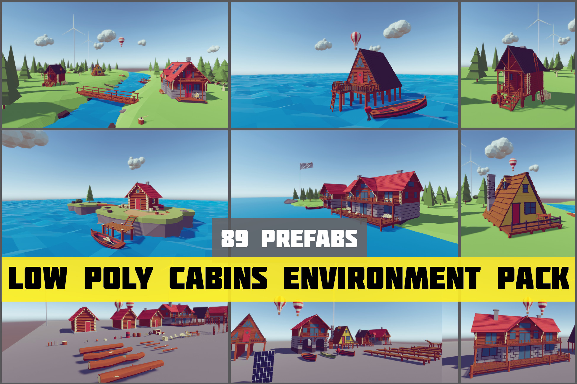 Low Poly Cabins Environment Pack | 3D Environments | Unity Asset Store