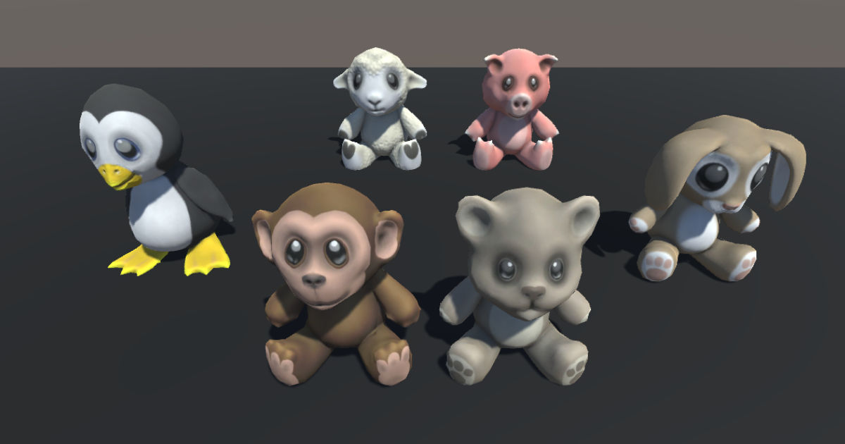 6 x 3D Cute Toy Models | 3D 캐릭터 | Unity Asset Store
