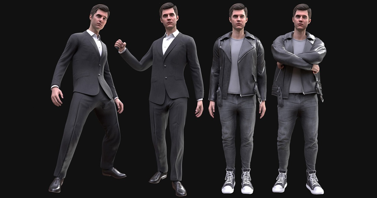 Collection 10 - Man in Business/Casual Outfits | 3D Characters | Unity ...