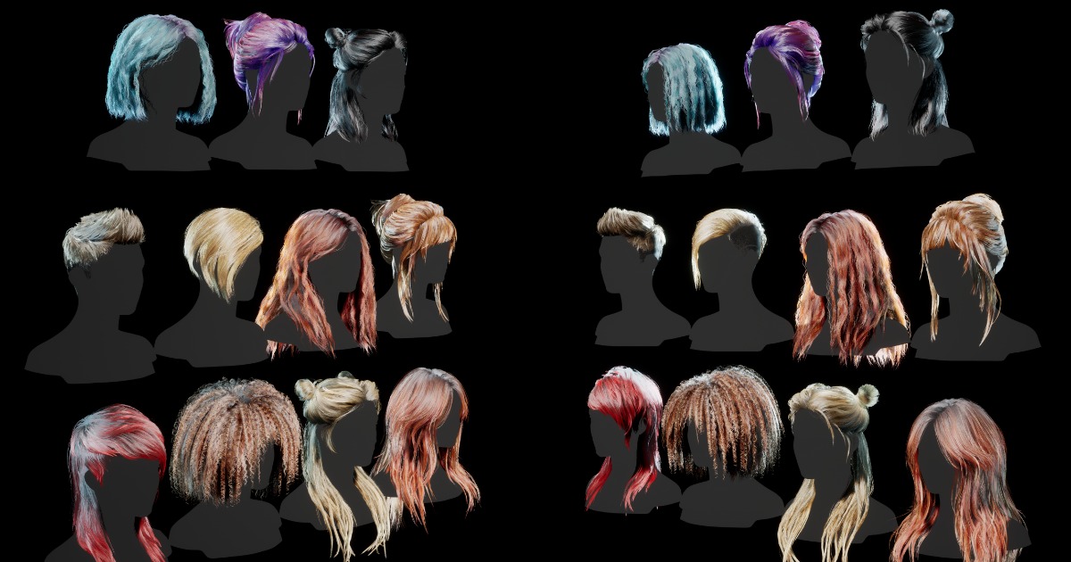 Realistic Hairstyle Pack | Characters | Unity Asset Store