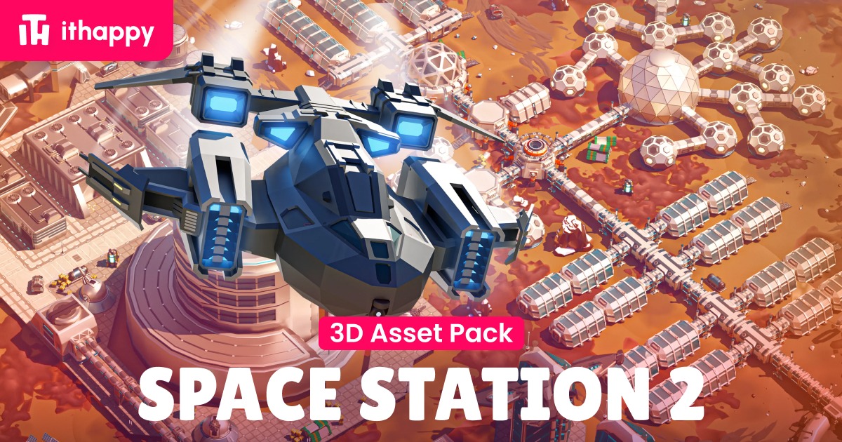 Space Station 2 - Low Poly 3D Models Pack | 3D SF | Unity Asset Store