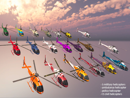 20 Helicopters Pack | 3D Air | Unity Asset Store