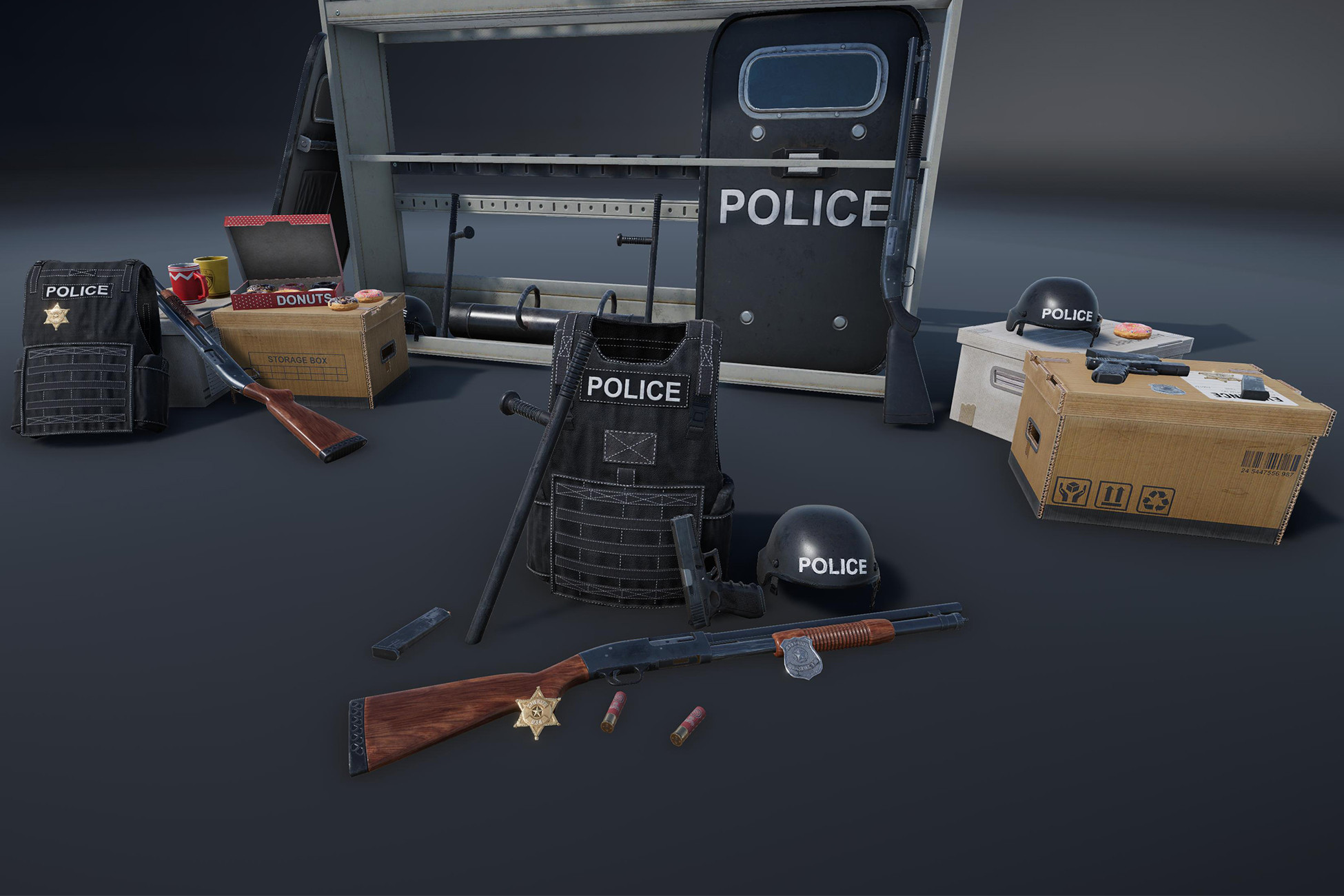 Police Equipment | 3D Weapons | Unity Asset Store