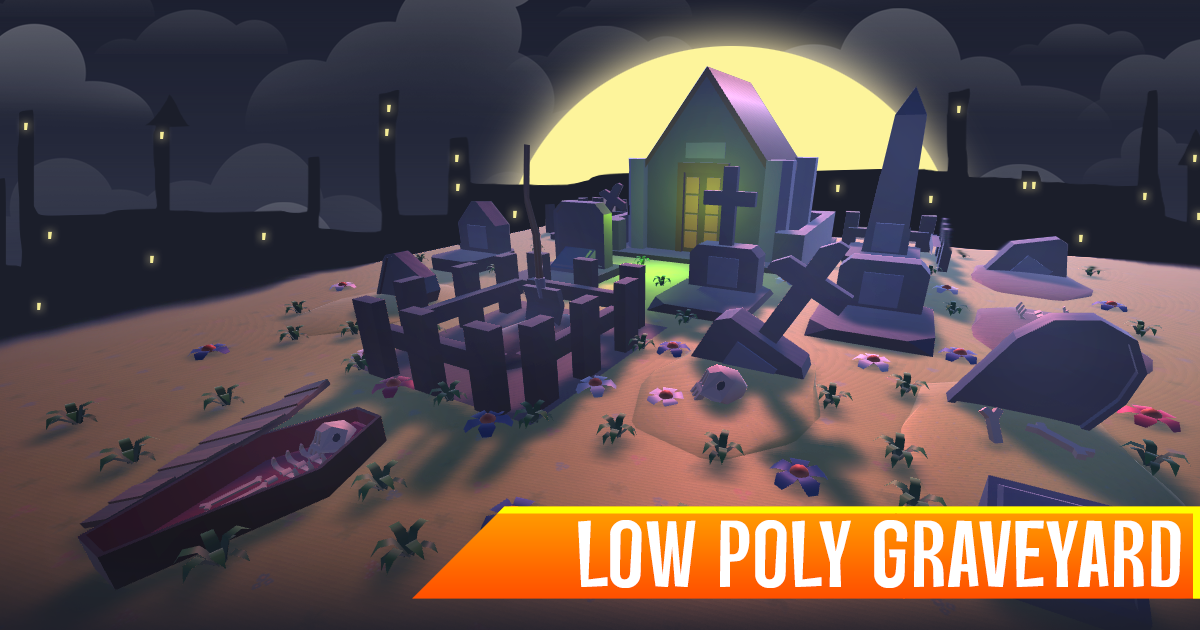 Low Poly Simple Graveyard | 3D Dungeons | Unity Asset Store