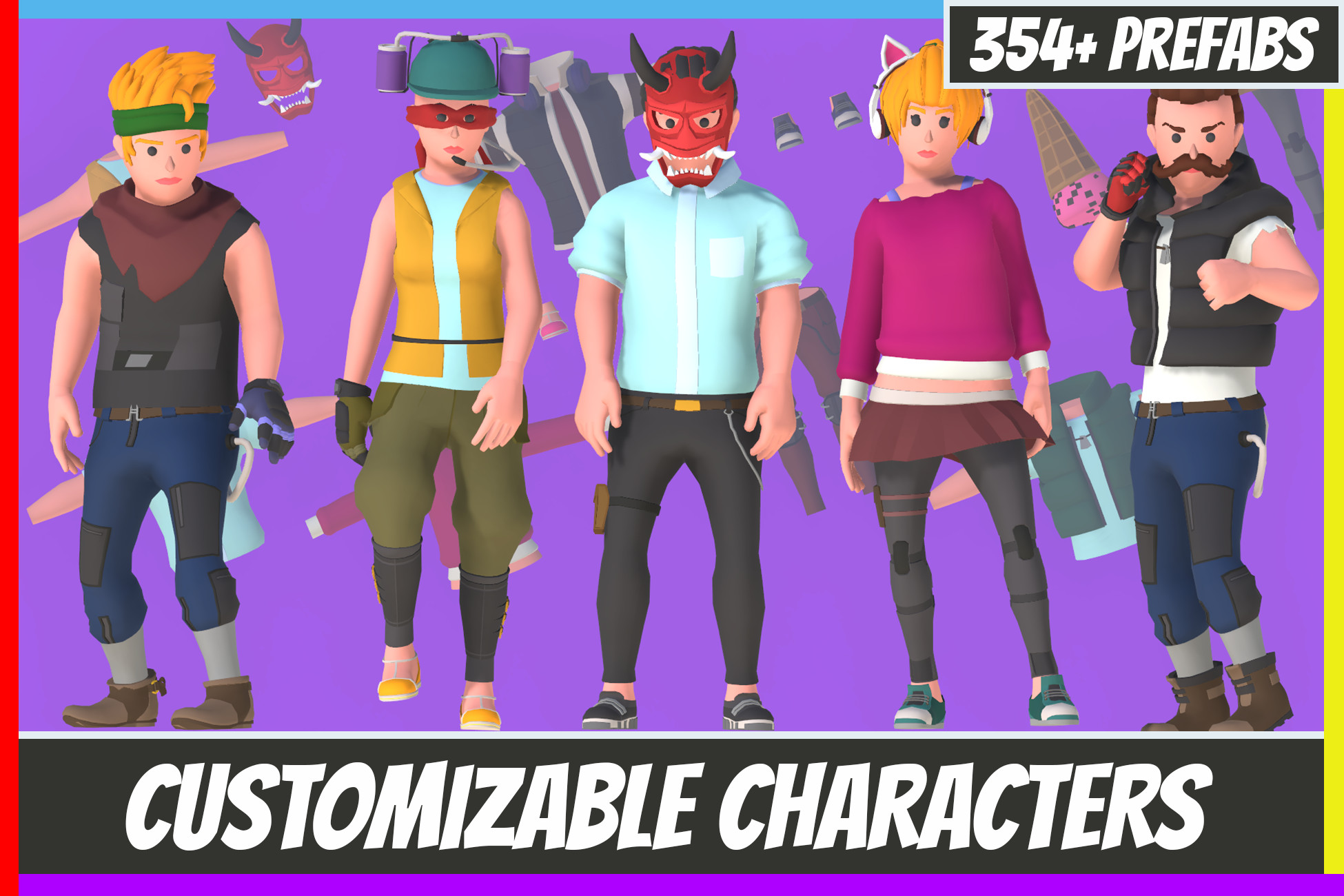 Customizable 3D Battle Royale Characters Vol 2 | 3D Humanoids | Unity ...