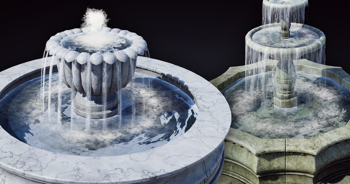 Realistic Fountains | 3D 道具 | Unity Asset Store