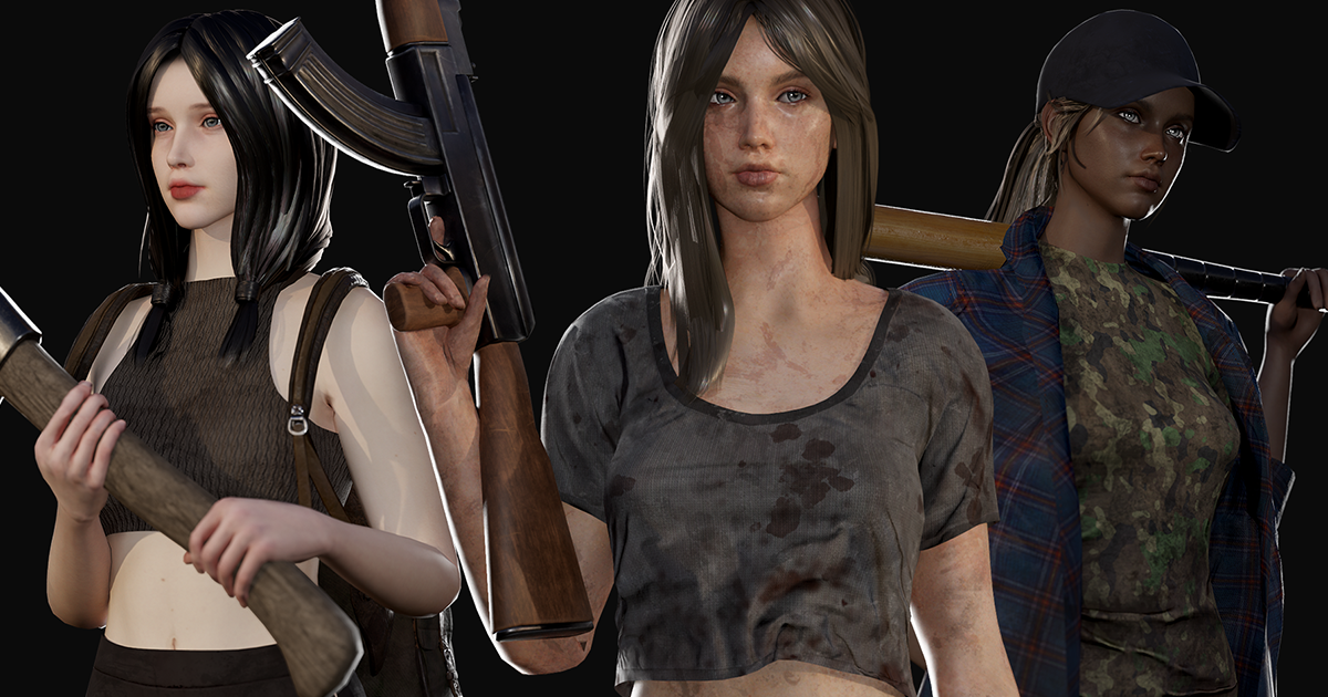 Customisable Survival Girl | Characters | Unity Asset Store