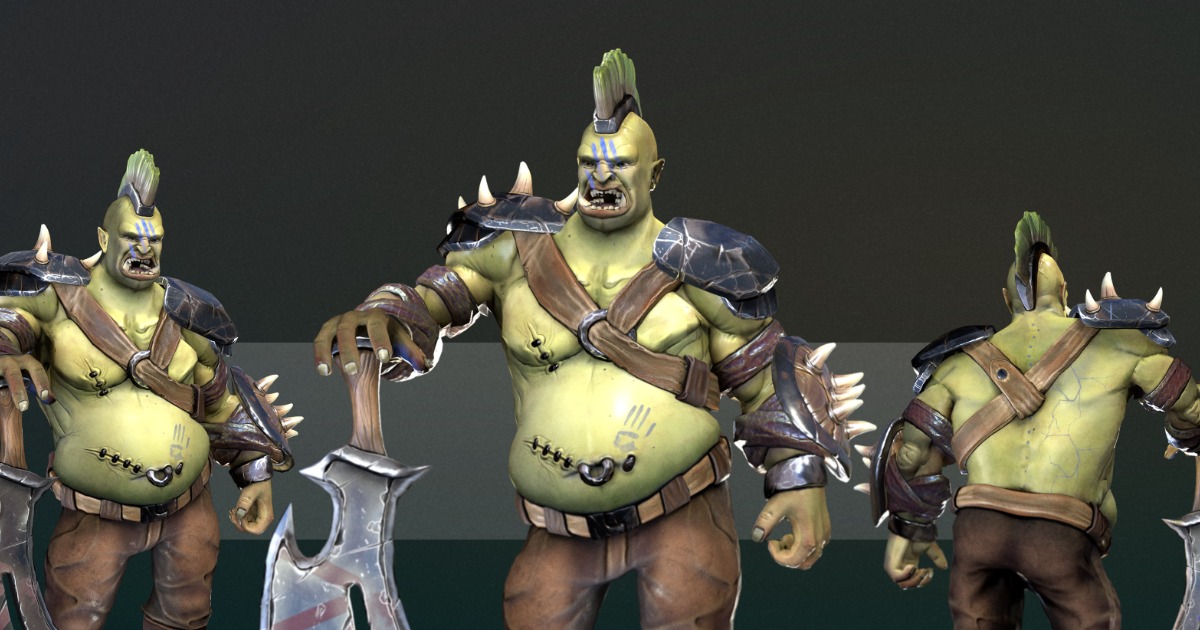 3D Character - Green Fat Orc | 3D Humanoids | Unity Asset Store
