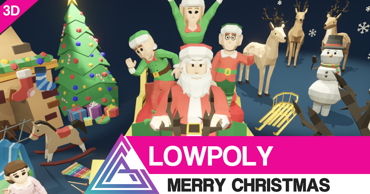 LOWPOLY - Merry Christmas | 3D Characters | Unity Asset Store