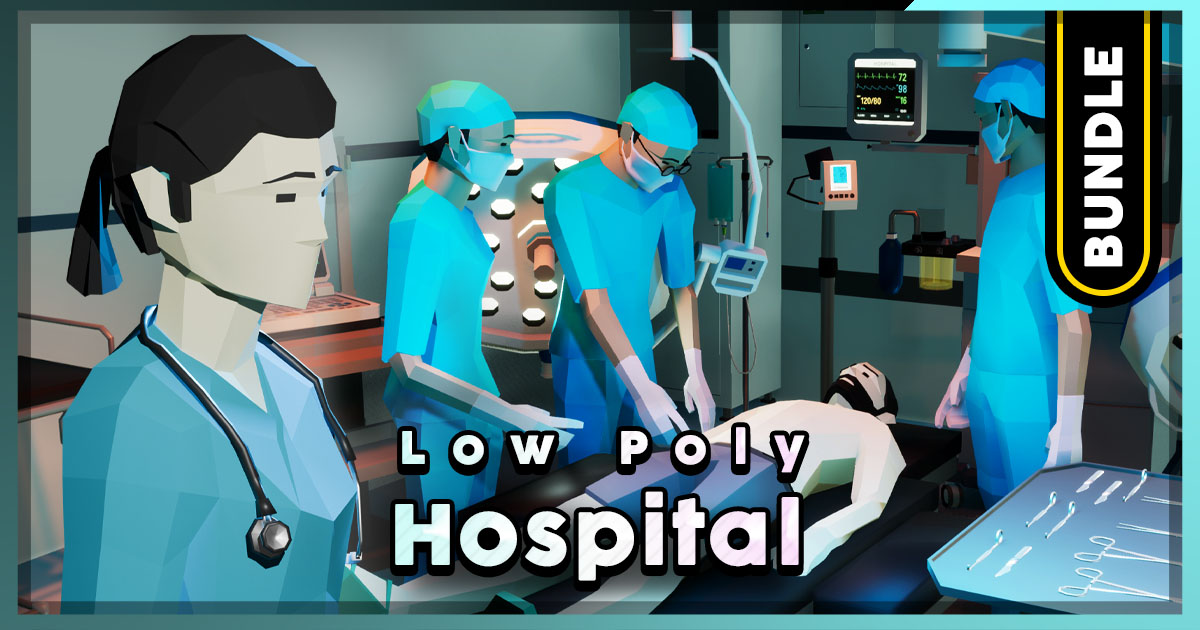 Ultimate Low Poly Hospital Bundle | 3D Urban | Unity Asset Store