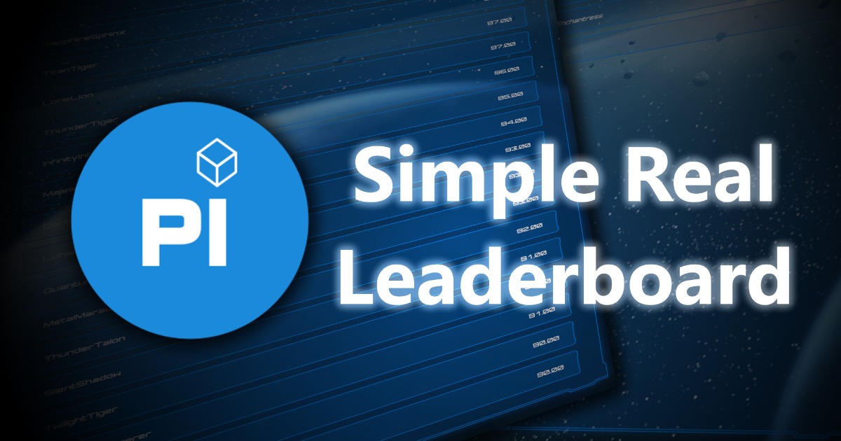 Simple Real Leaderboard Extension- Pi | GUI Tools | Unity Asset Store