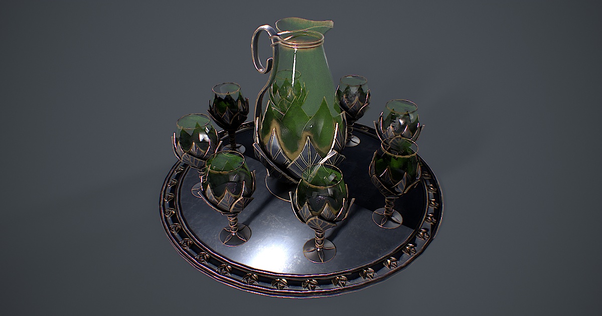 Table service | 3D Furniture | Unity Asset Store