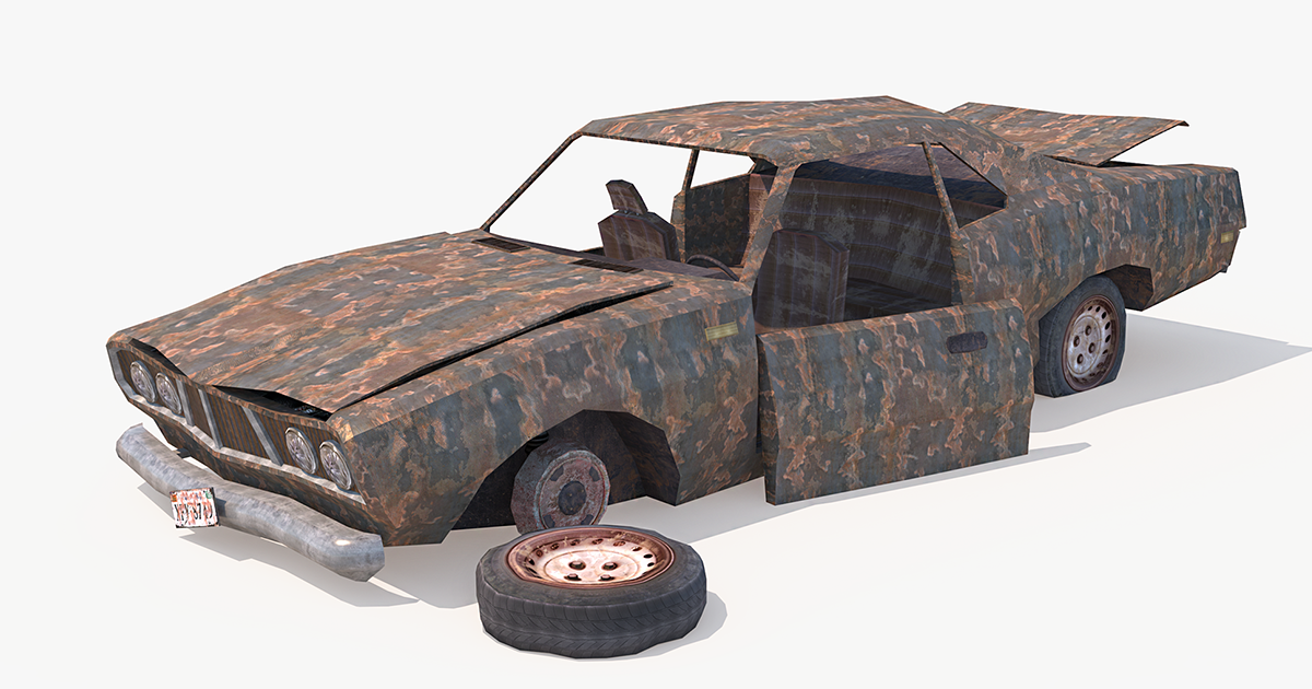 Abandoned Rusty Car | 3D Vehicles | Unity Asset Store