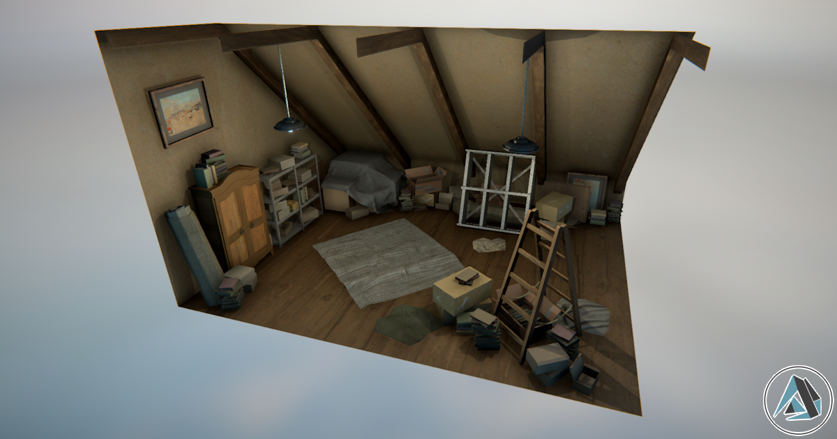 Realistic Modern Homes Small Attic Asset Package | 3D Urban | Unity ...