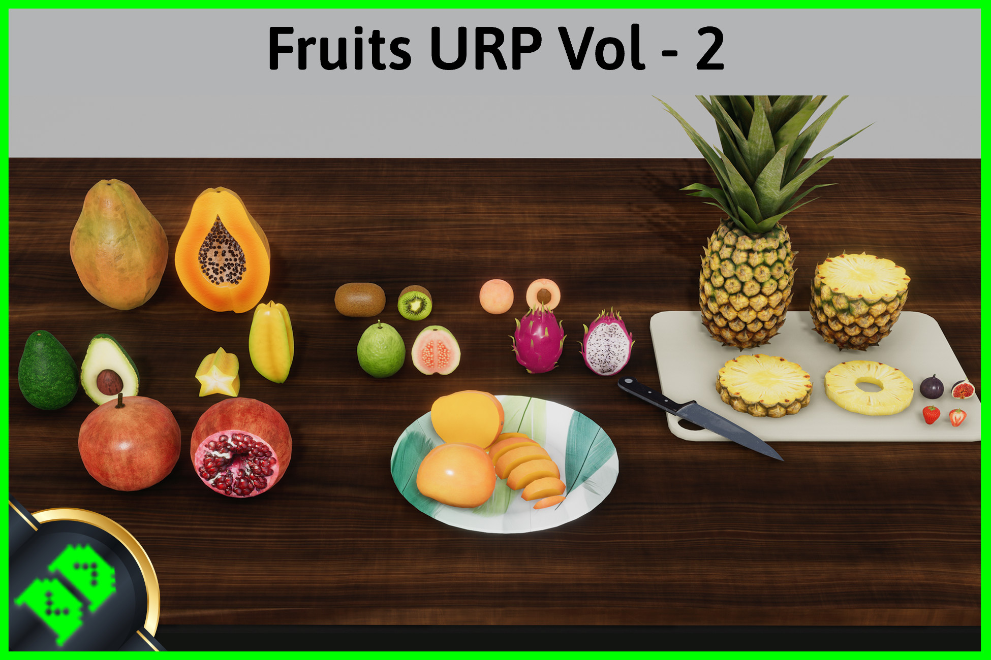 Fruits URP Vol - 2 | 3D 食物 | Unity Asset Store