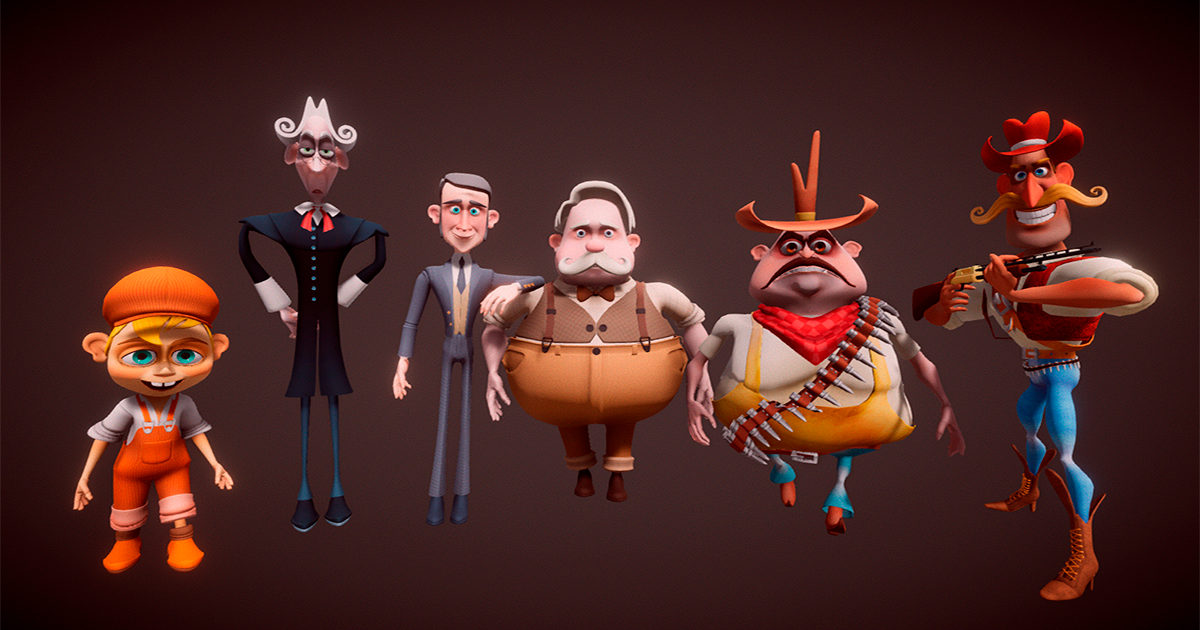 Toon Western Characters Pack | 3D Characters | Unity Asset Store