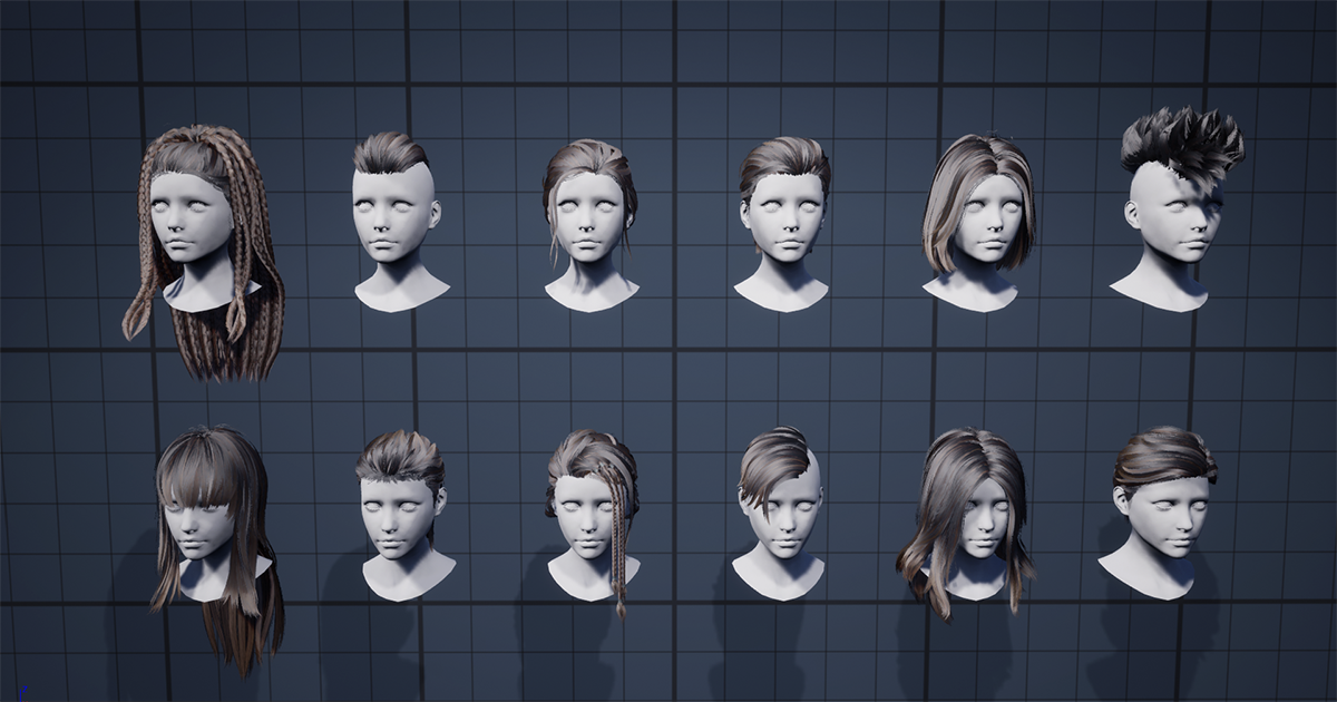 G2: Hair Cards Collection 02 | 3D Humanoids | Unity Asset Store
