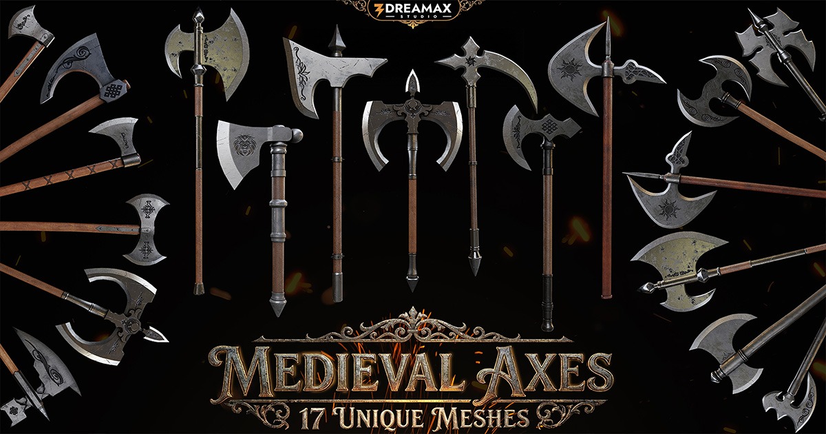 Medieval Axes – Realistic Weapon Pack Vol. 1 | 3D 무기 | Unity Asset Store