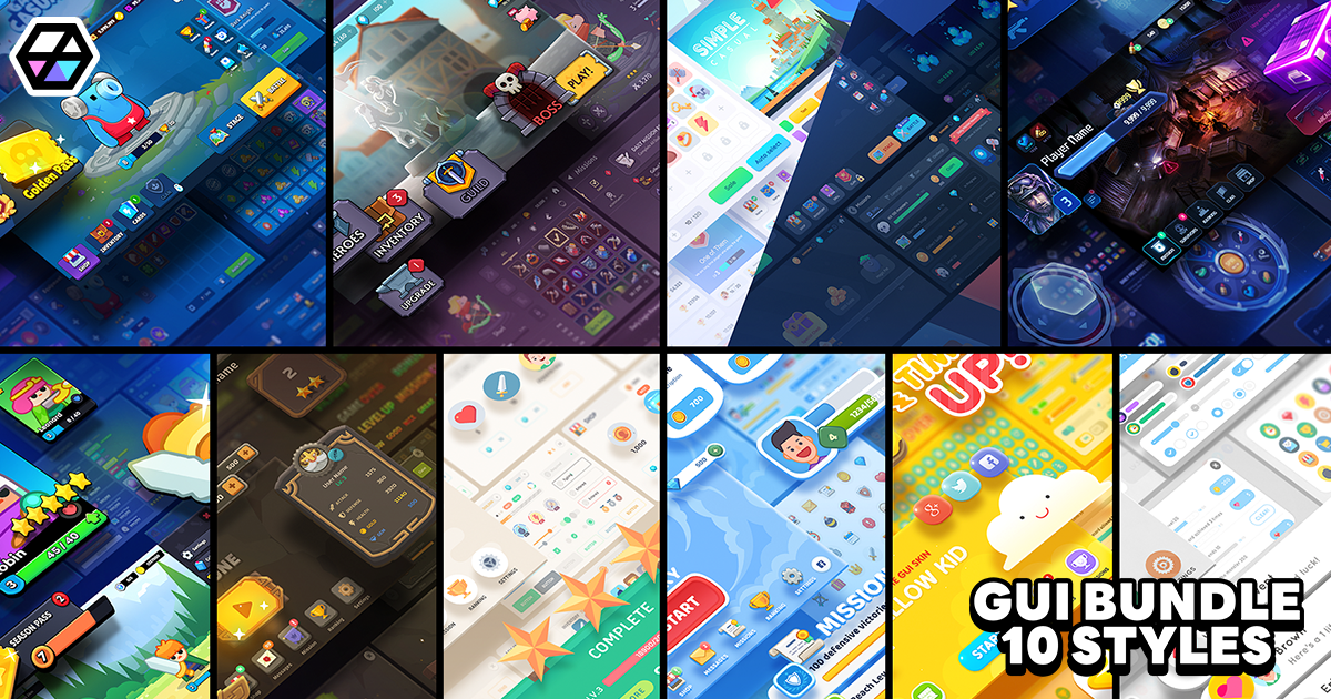 GUI Bundle - 10 Styles | 2D GUI | Unity Asset Store