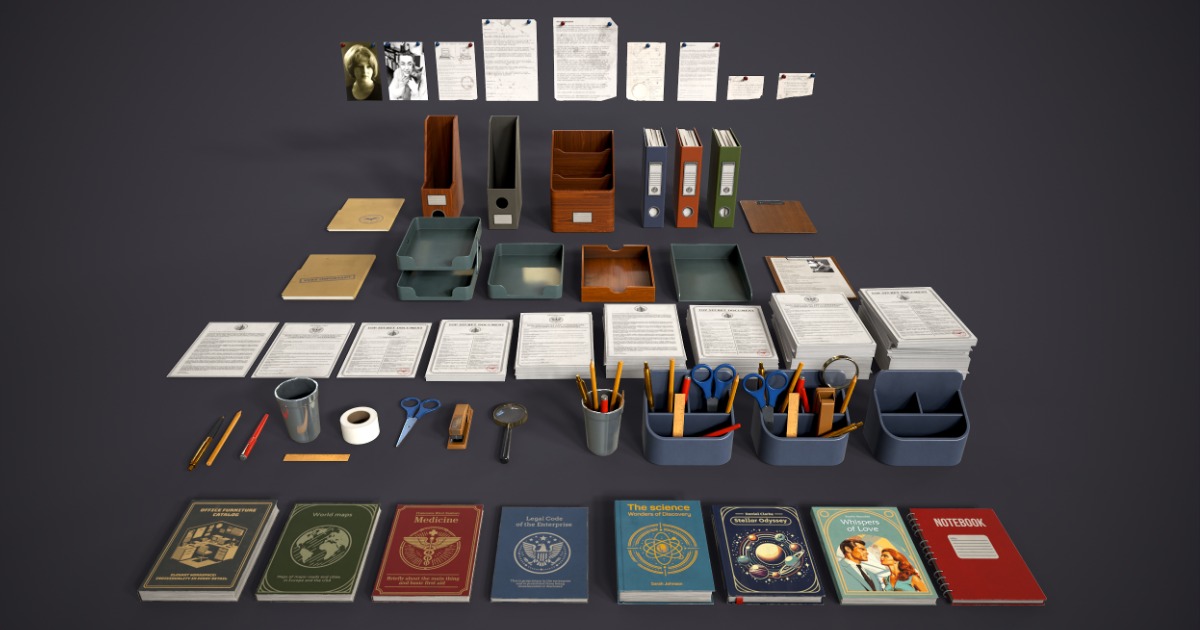 Office assets set | 3D Interior | Unity Asset Store