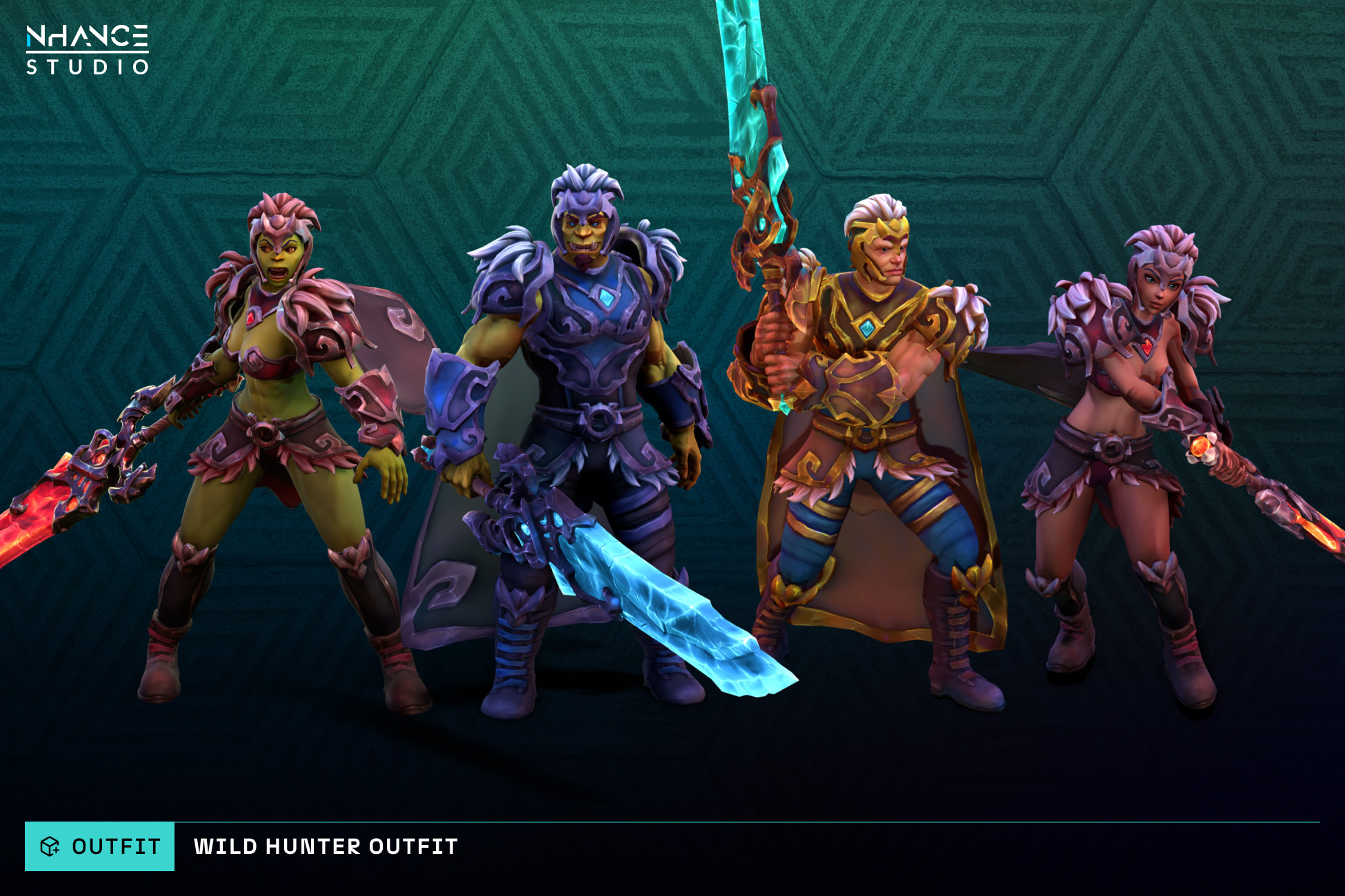 Stylized Fantasy Wild Hunter Outfit | 3D Characters | Unity Asset Store