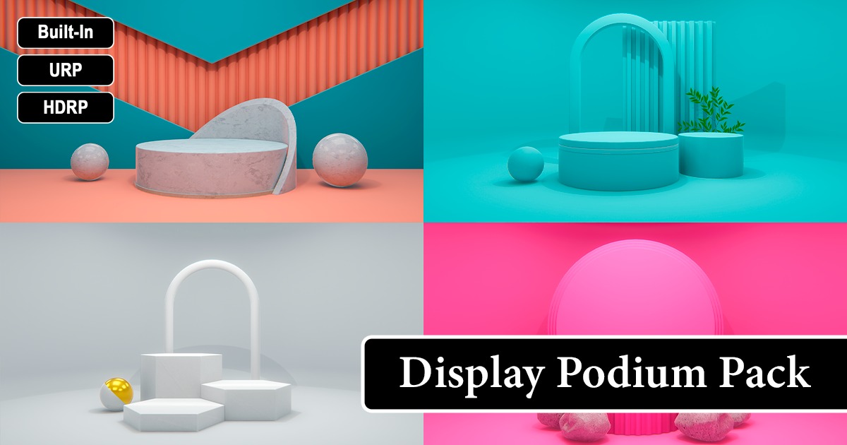 Display Podium Pack | 3D Environments | Unity Asset Store