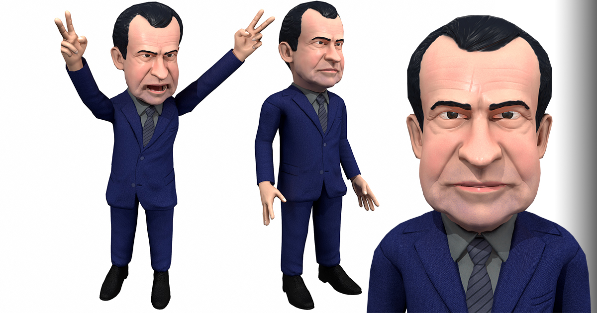 Richard Nixon caricature | Characters | Unity Asset Store