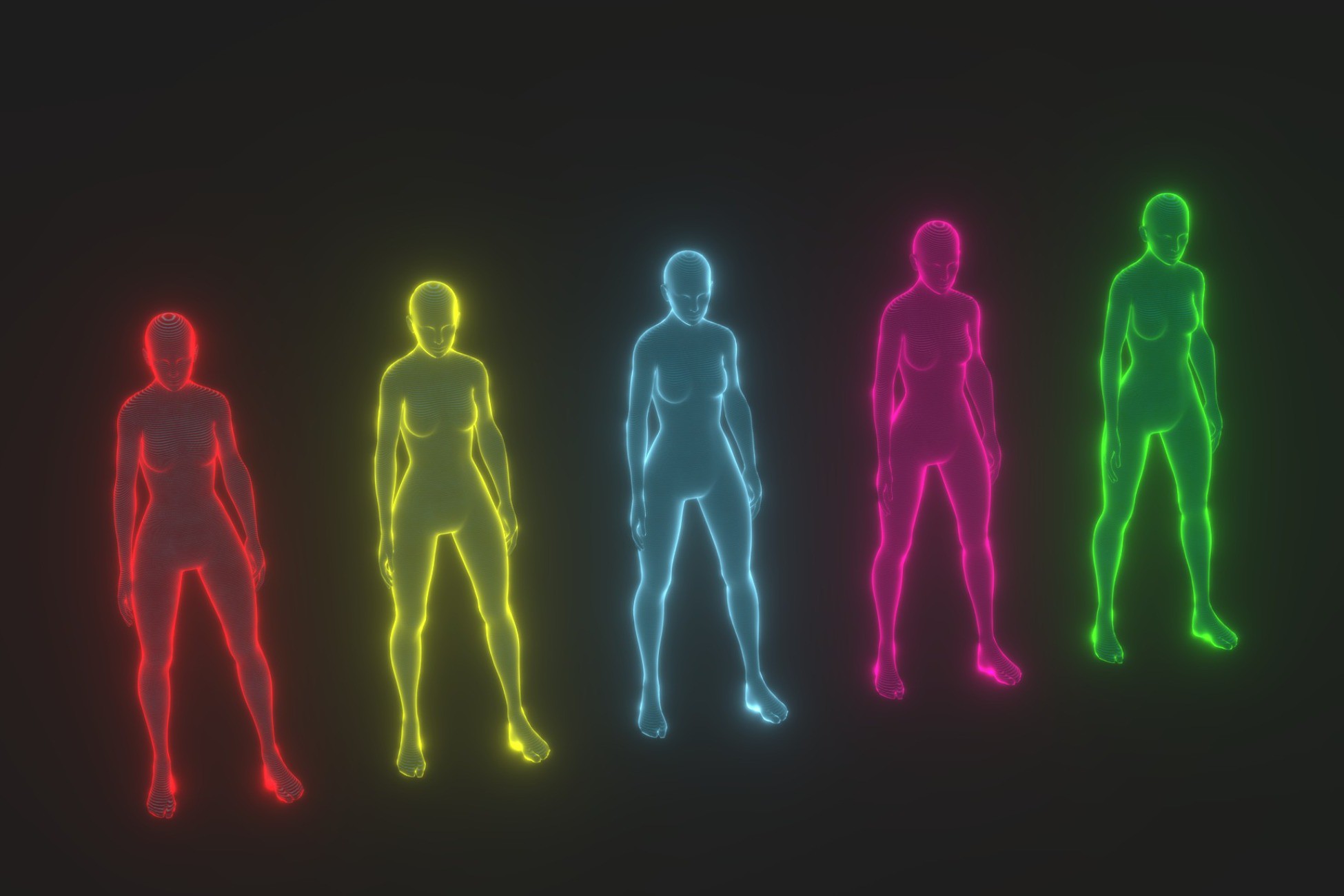 Animated Human Hologram Female 3D Model | Characters | Unity Asset Store