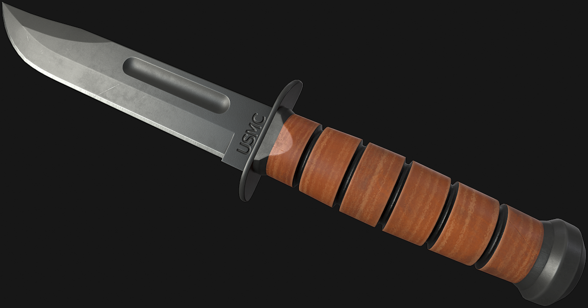 HQ PBR Ka-Bar USMC Knife | 3D 武器 | Unity Asset Store