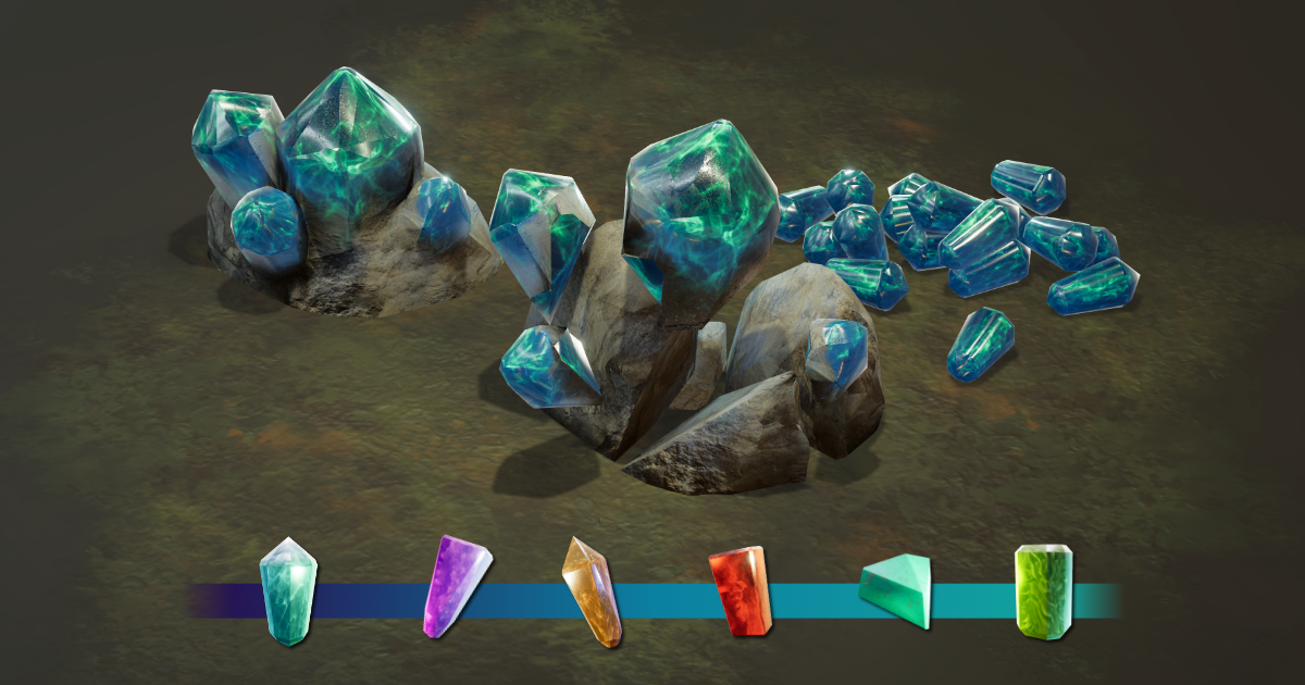 Shatter Stone: Minerals & Crystals Mining Resource Pack | 3D Props ...