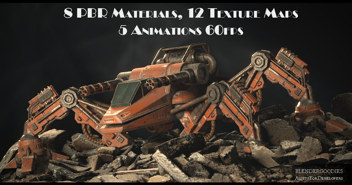 Mech Crawler | 3D Robots | Unity Asset Store