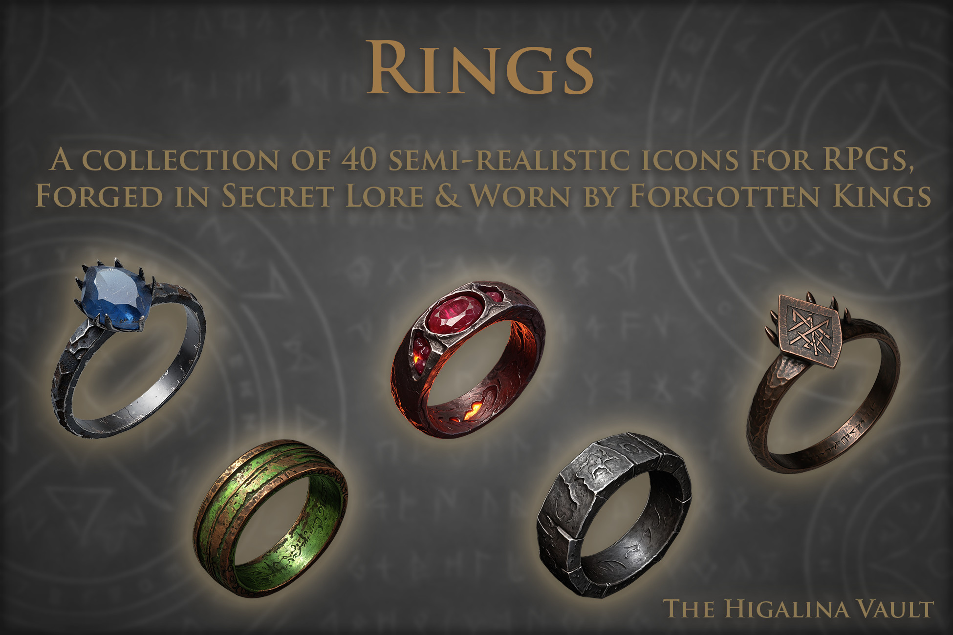 Rings - Semi-Realistic Icons | 2D Icons | Unity Asset Store