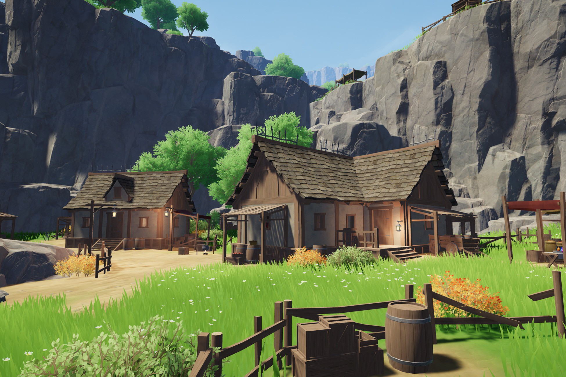 Village and Nature – Blazing Highlands by Mana Station