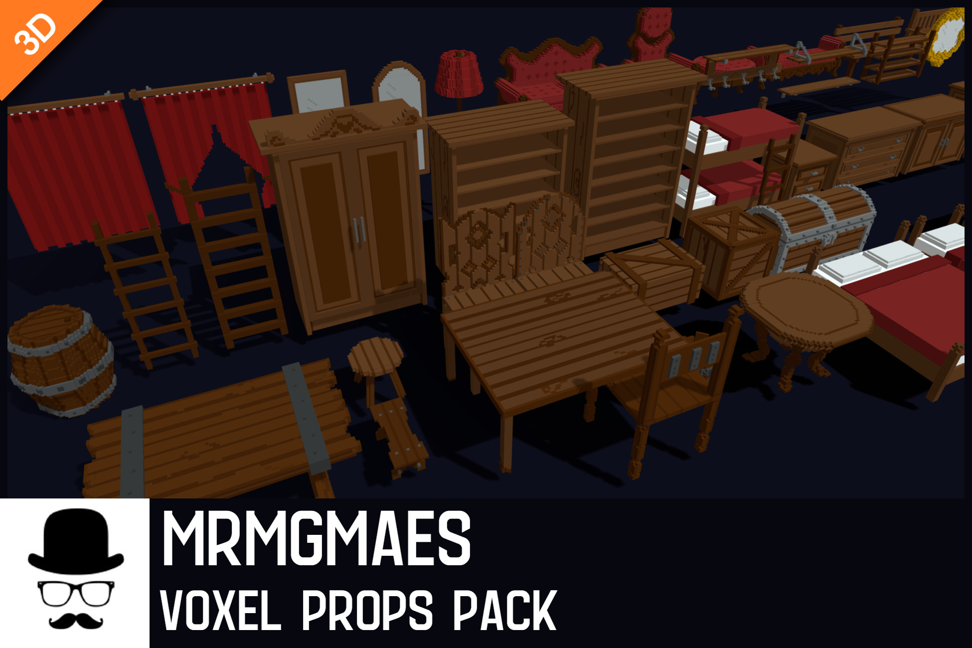 Voxel Props Pack - Interior | 3D Interior | Unity Asset Store