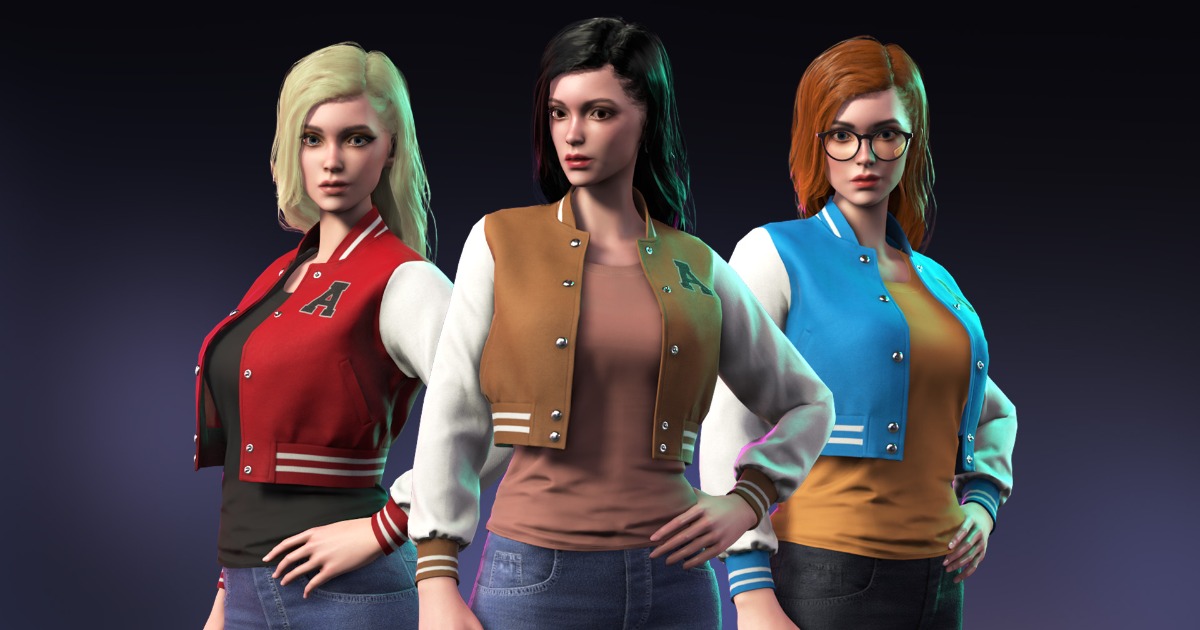 Streetwear Girl 1 (7) - Casual Wear Girls Pack 3 | Characters | Unity ...