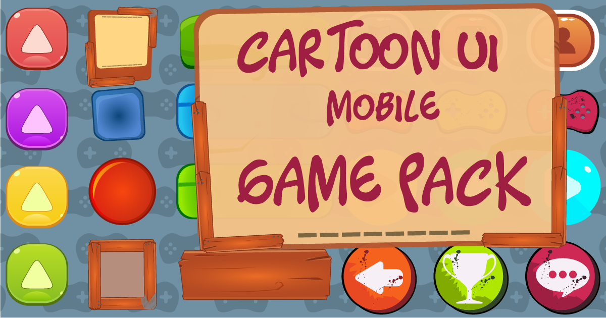 Cartoon UI Mobile Game Pack | 2D 環境 | Unity Asset Store
