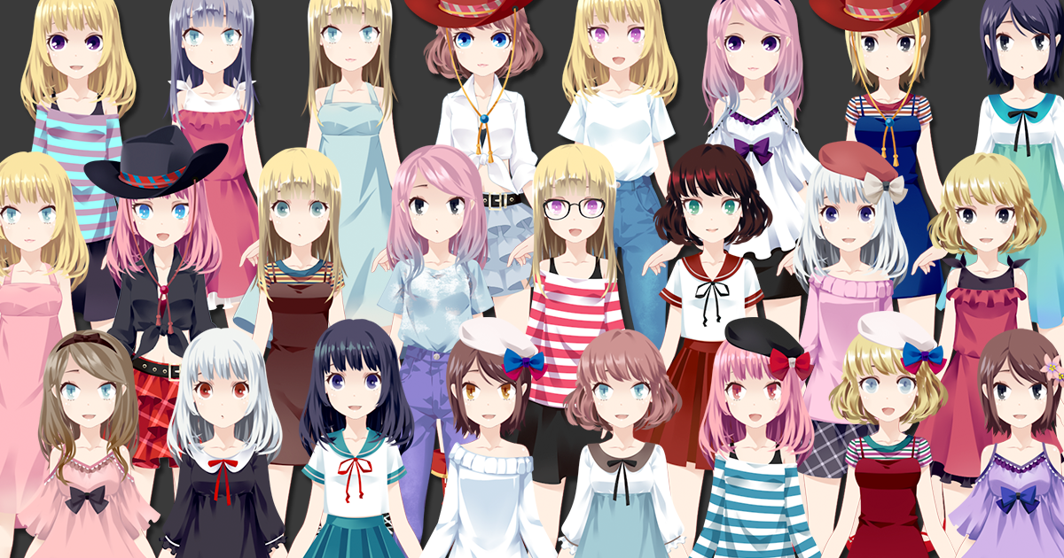 Customize Girl_ Type 2_N1 | 2D Characters | Unity Asset Store