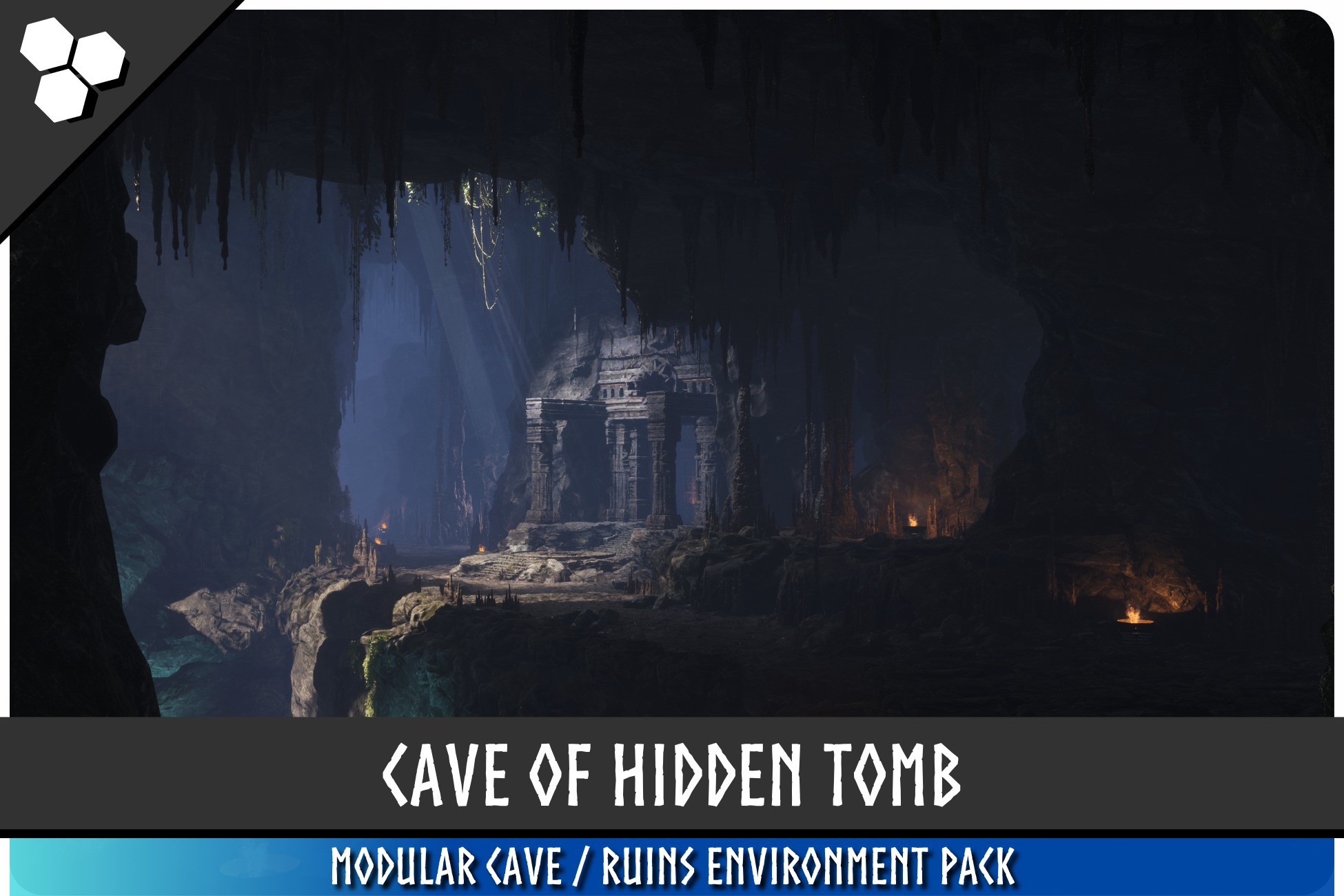 Modular Cave (Ancient Cave, Ancient Ruins, Mayan Ruins, Cavern) | 3D ダンジョン | Unity Asset Store