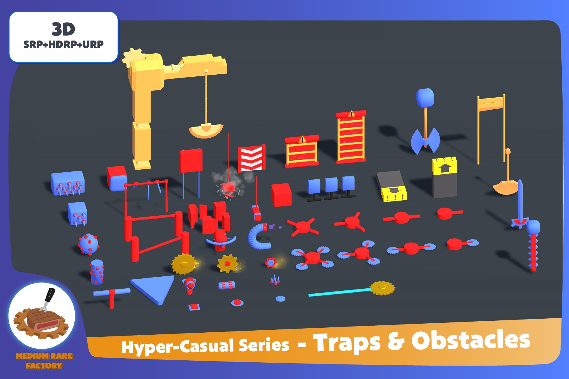 Hyper-Casual - 3D Animated Traps & Obstacles + VFX | 3D Props | Unity Asset Store