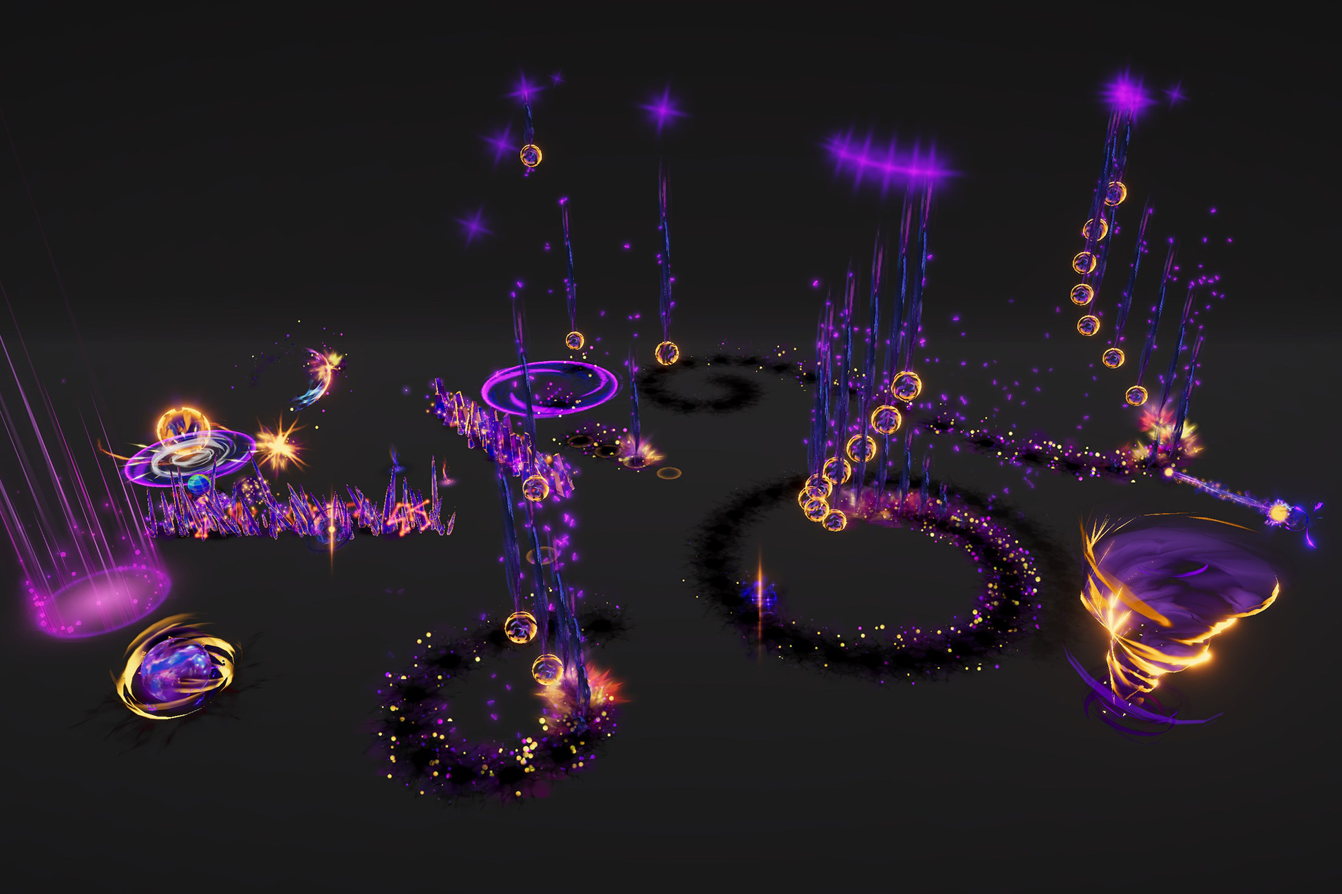 Universe Cosmic Spells Bundle (36 VFX) | 呪文 | Unity Asset Store