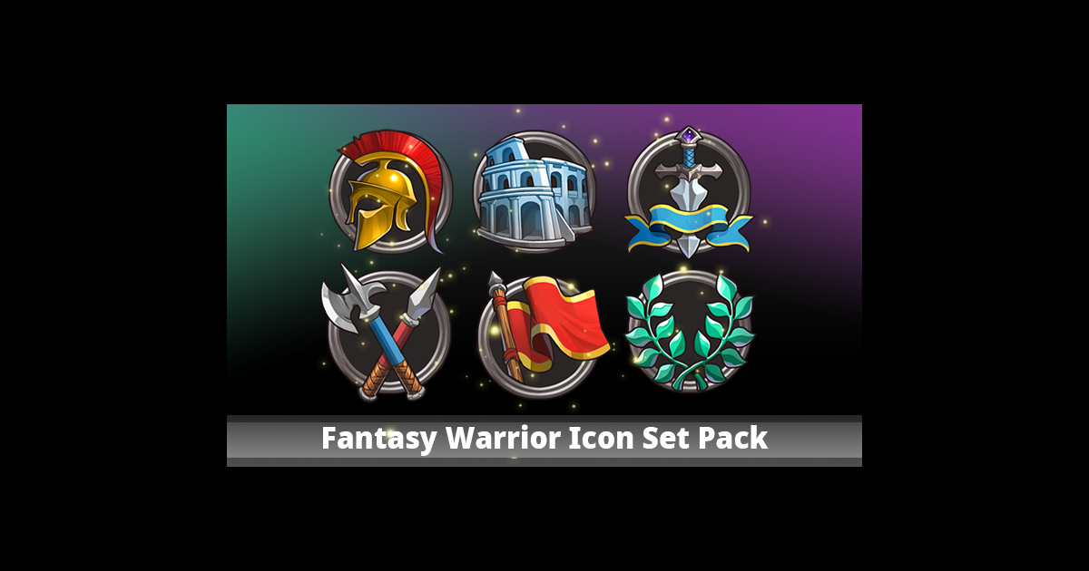 Fantasy Warrior Icon Set Pack | 2D Icons | Unity Asset Store