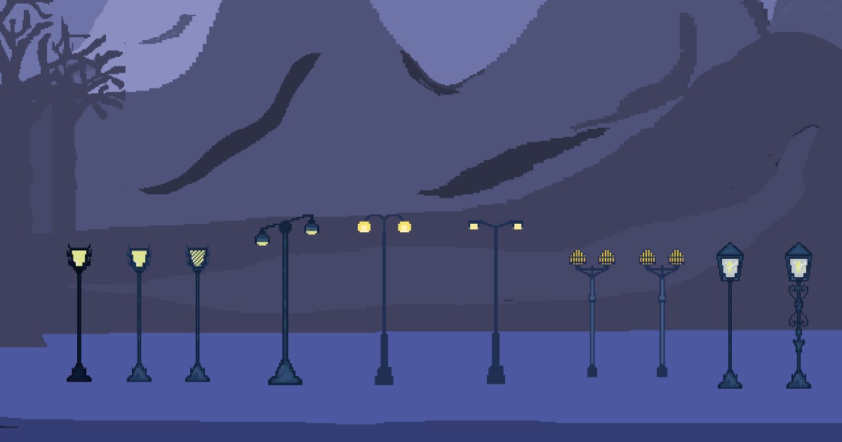 2D Pixel- Street lamps | 2D Environments | Unity Asset Store