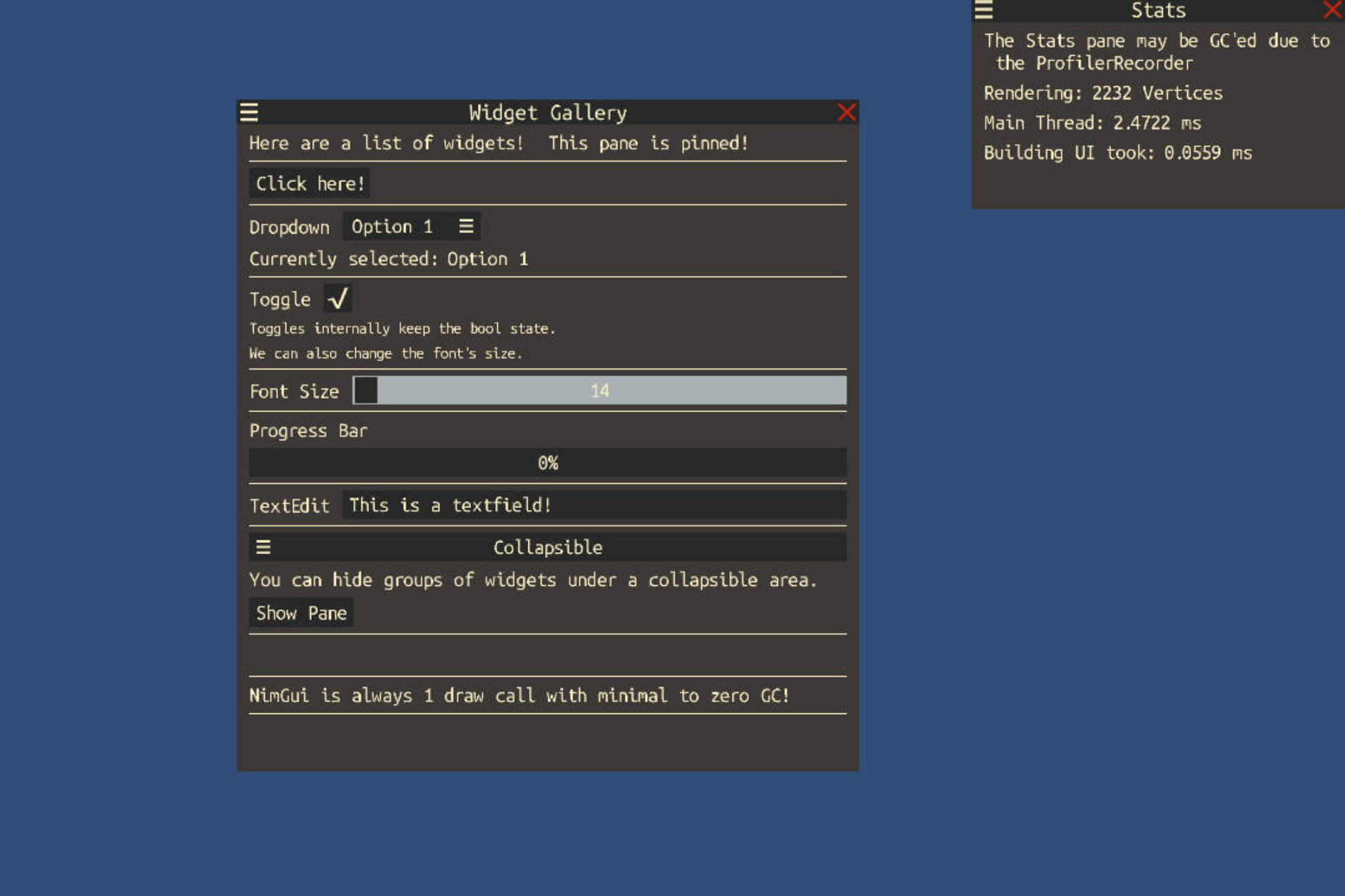 NimGui, a 1 draw call UI | GUI 도구 | Unity Asset Store