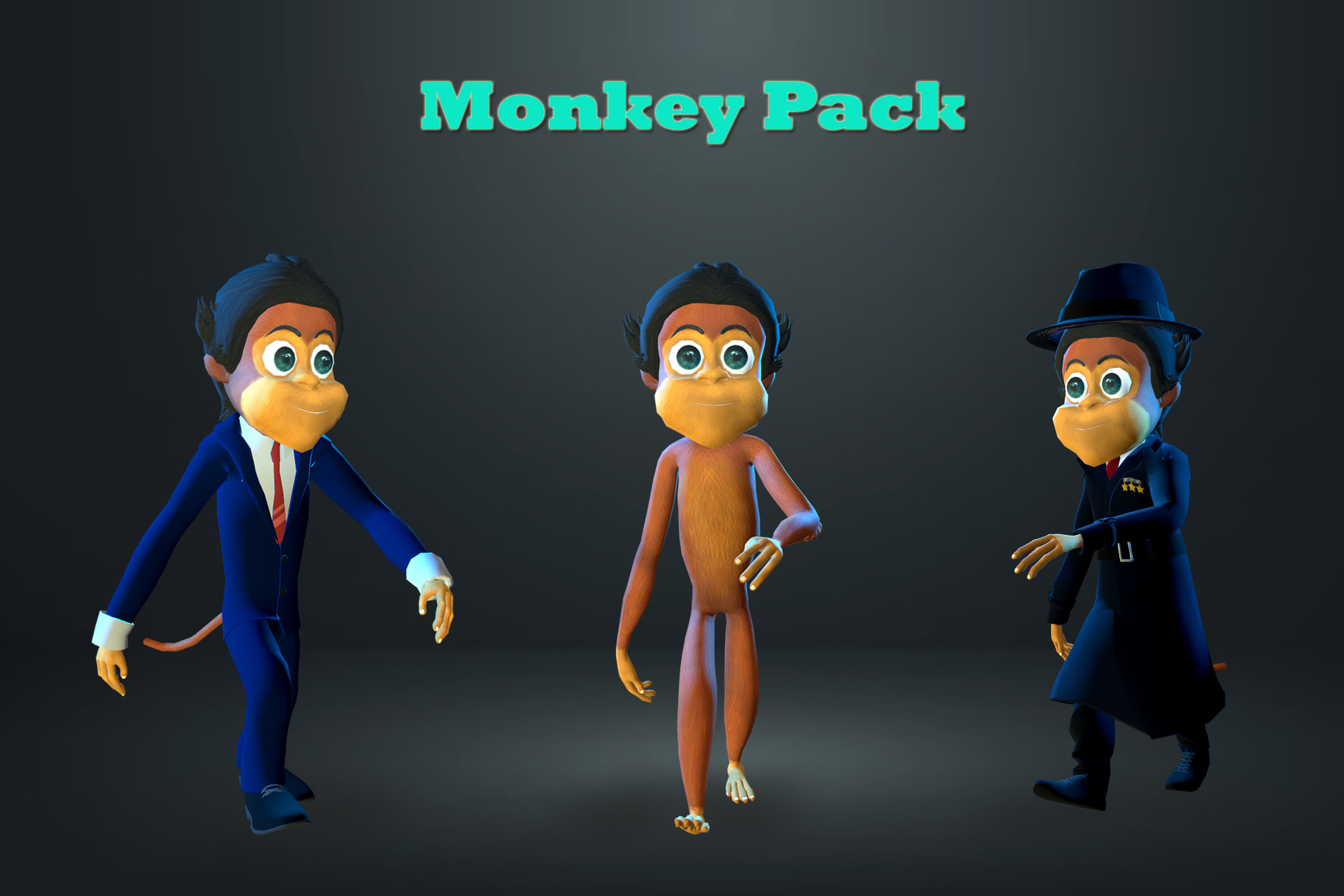 Humanoid Monkey Pack | 3D 휴머노이드 | Unity Asset Store