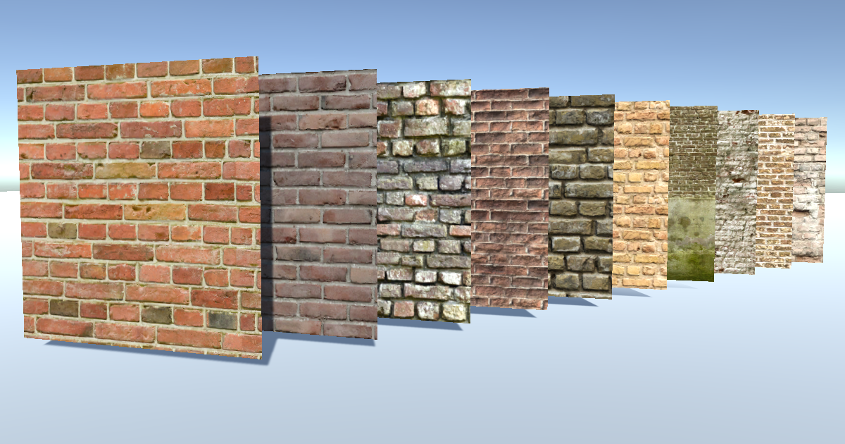 Material Pack - Brick (4K) | 2D 텍스처 및 소재 | Unity Asset Store