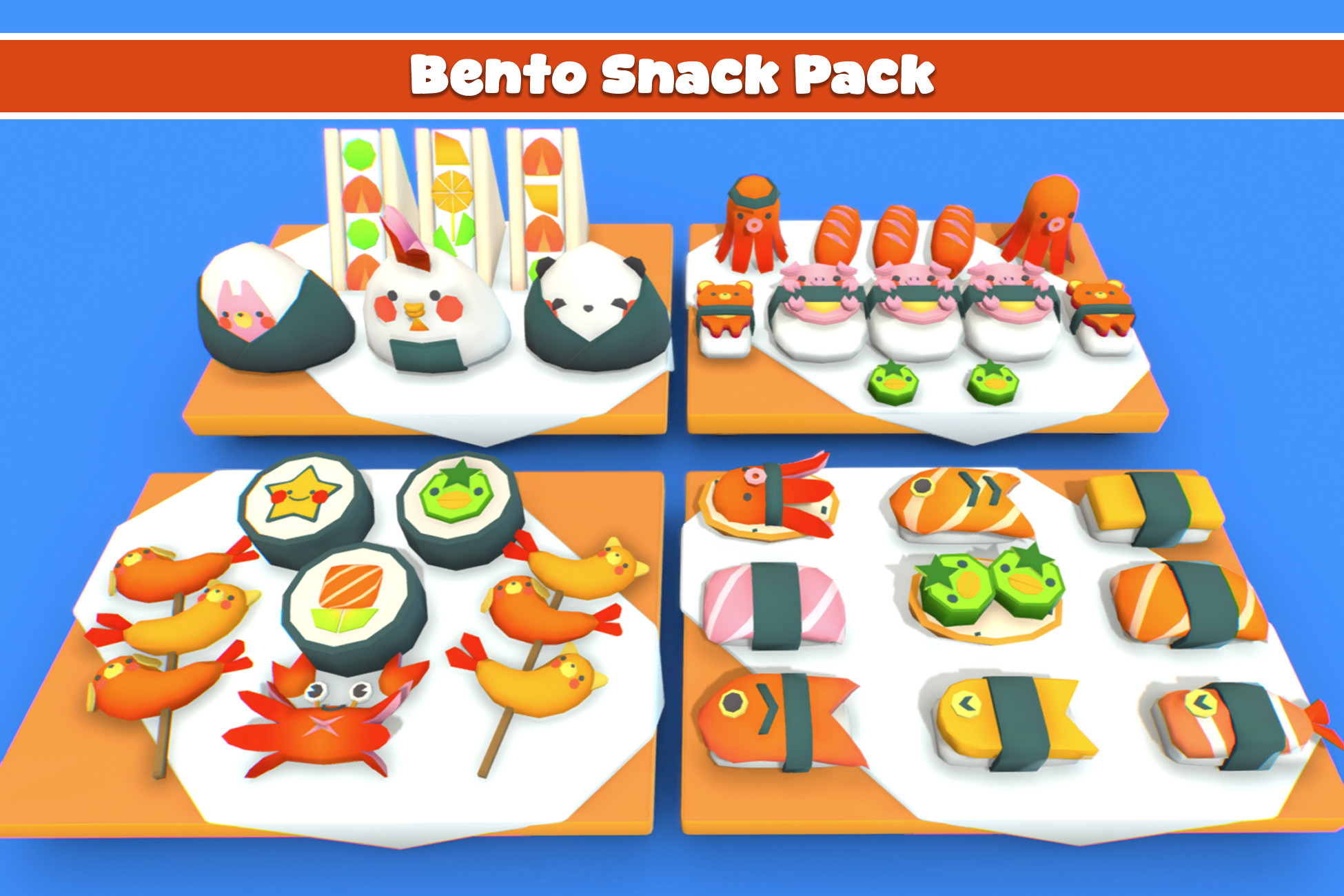 Bento Snack Pack | 3D Props | Unity Asset Store