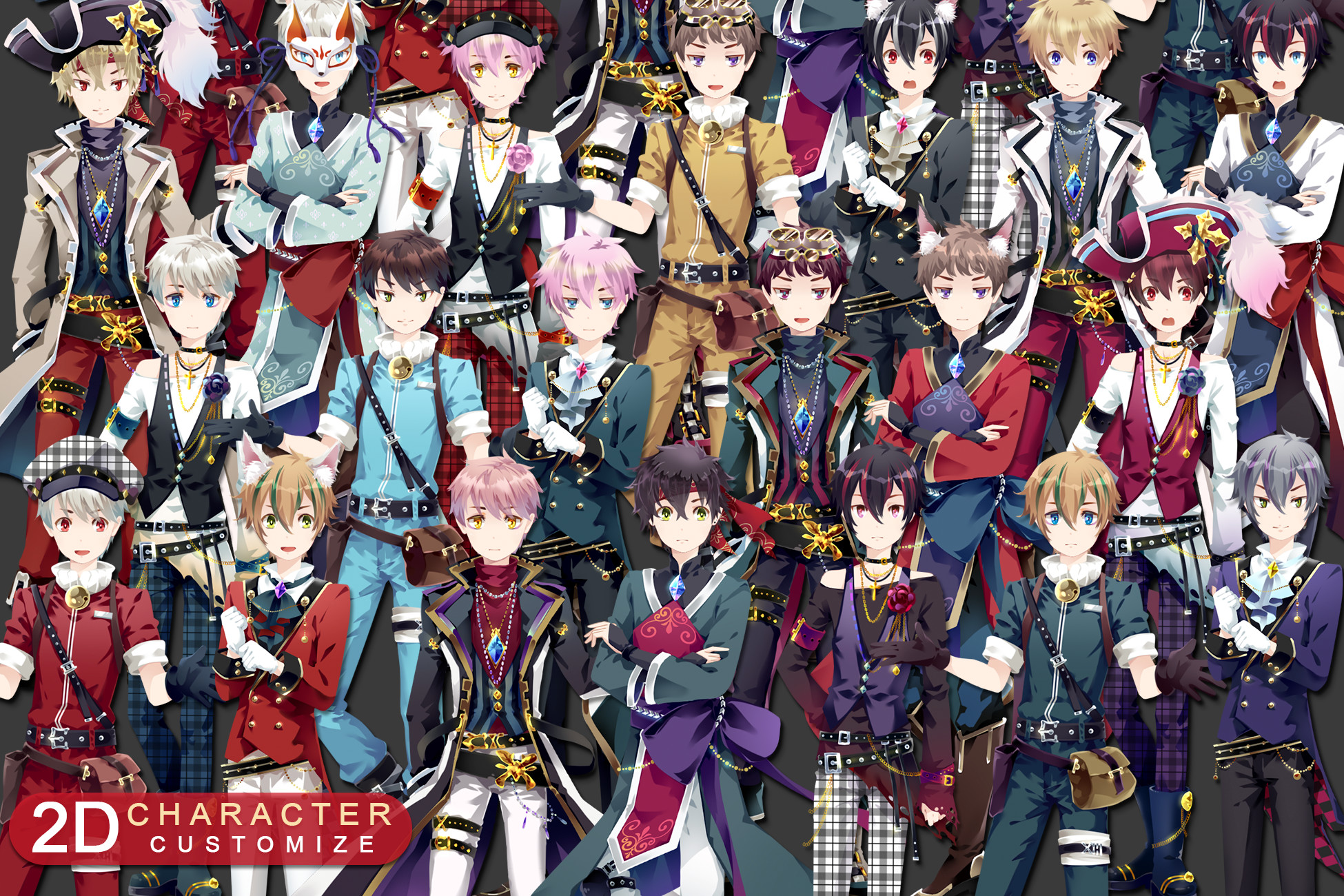 Customize Boy_ Type 2_R1 | 2D Characters | Unity Asset Store